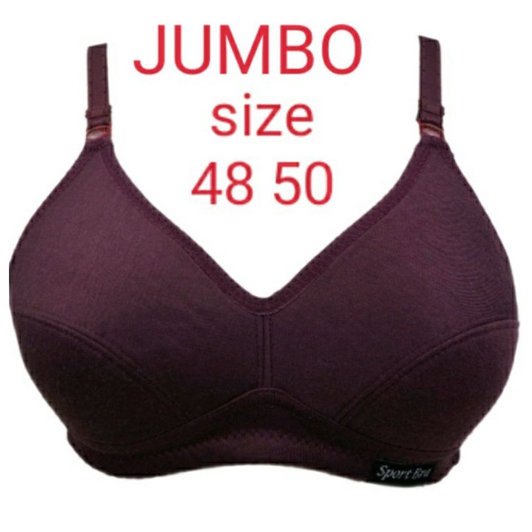 Jual BH Sport Bra SUPER JUMBO BH Big Size 50 48 Kait 3 Tanpa Kawat ...