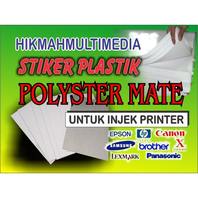 Jual STIKER PLASTIK POLYSTER MATE , UNTUK PRINT DI PRINTER INJEK ...