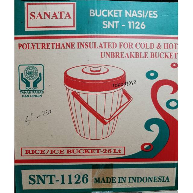 Jual Rice Ice Bucket Tempat Nasi / Es Batu Jumbo SNT-1126 26 Liter ...