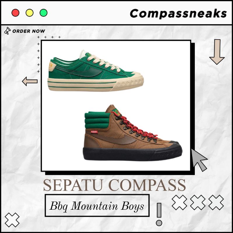 Jual Sepatu Compass Retrograde Kolaborasi "Bbq Mountain Boys" | Shopee ...