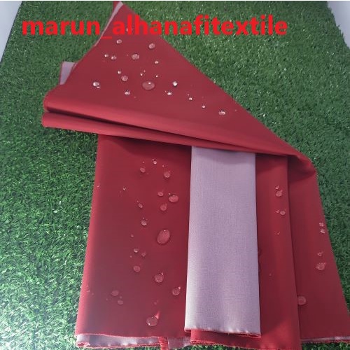 Jual KAIN TASLAN BALON ANTI AIR WATERPROOF WARNA MARUN KUALITAS PREMIUM ...