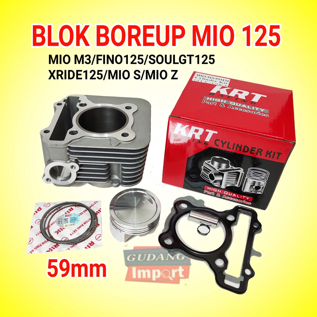 Jual BLOK SEHER BORING PAKET BOREUP BORE UP MIO M3 FINO 125 MIO SOUL GT ...