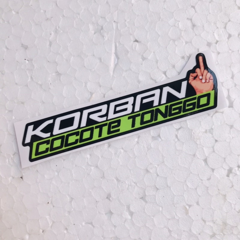 Jual Sticker Korban Cocote Tonggo Orajet Cutting Laminasi Glossy ...