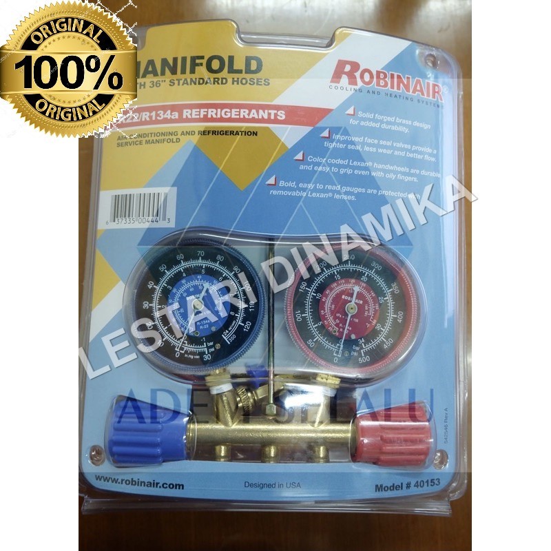 Jual Manifold Gauge ROBINAIR 40153 (R22, R134a) Robinair | Shopee Indonesia