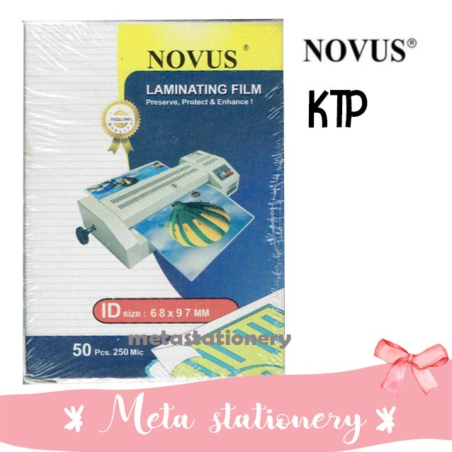 Jual Kertas Laminating Film KTP Novus (50 sheets) | Shopee Indonesia