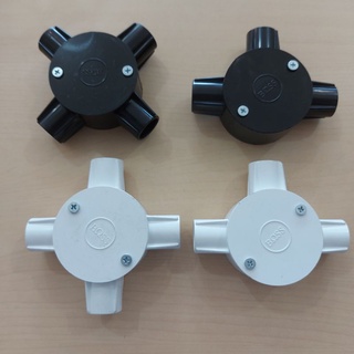 Jual TEE DOS CABANG 3 20MM BOSS HITAM sambungan pipa listrik tebal Tdus ...