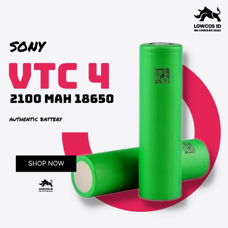 Jual BATERAI 18650 SONY VTC 4 VTC4 HARGA SATUAN 2100MAH 30A | Shopee ...