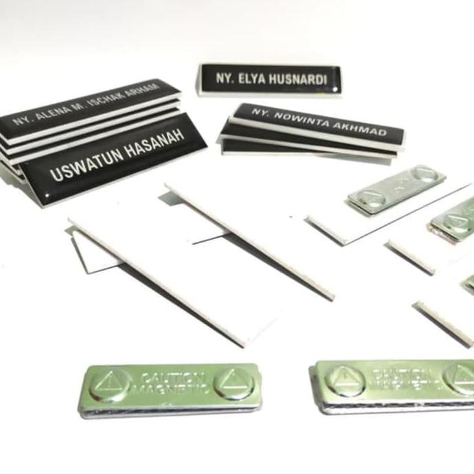 Jual Name Tag Id Card Papan Nama Dada Name Tag Nama Dada Gravo Magnet ...