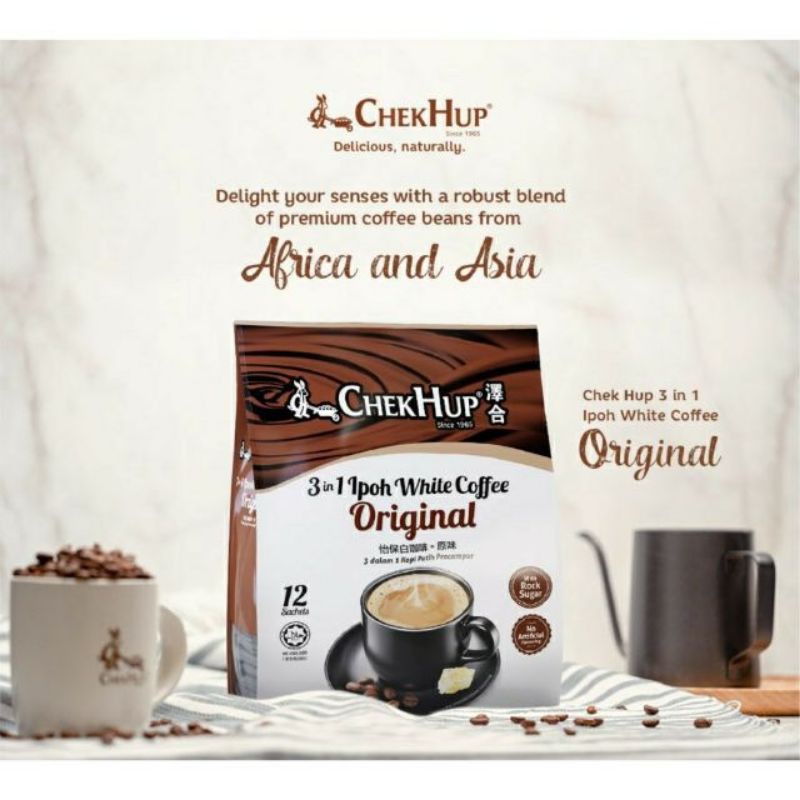 Jual Chek hup 3in1 ipoh white coffee/kopi check hup 3in1 BPOM Free ...