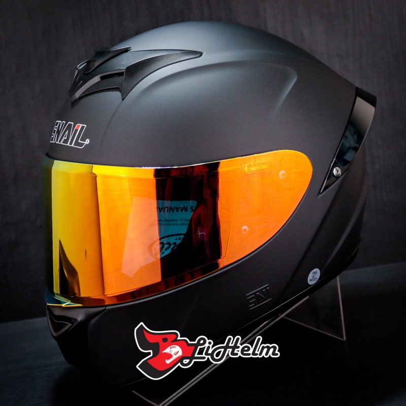 Jual HELM SNAIL FFS2 BLACK DOFF VISOR GOLD | FULL FACE HELMET | SINGLE ...