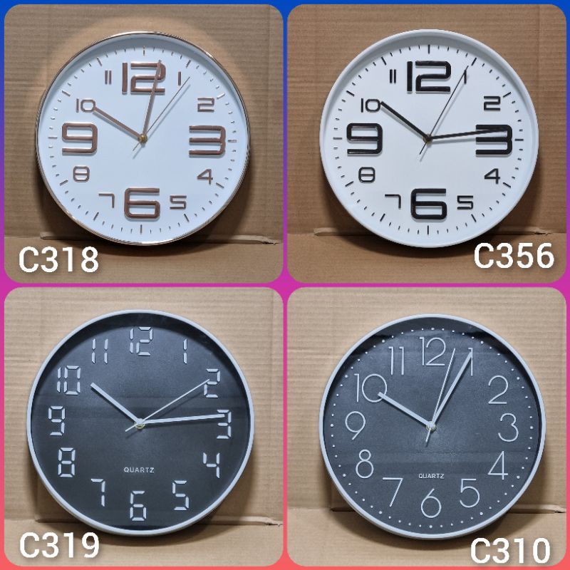 Jual AHD JAM DINDING MINIMALIS MODERN DAN MEWAH DIAMETER 30 CM SWEEP ...