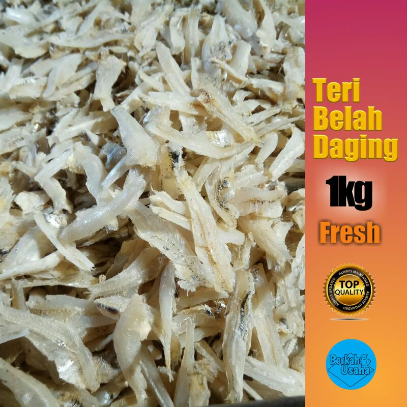 Jual IKAN TERI BELAH GEPENG DAGING FRESH 1KG | Shopee Indonesia