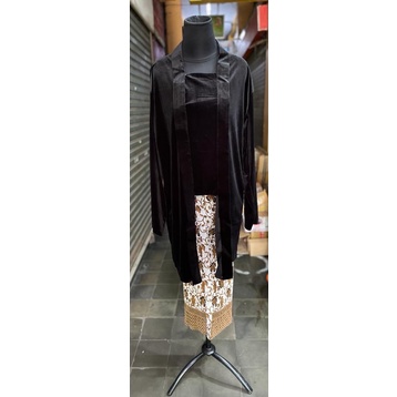 Jual kebaya bludru hitam jumbo/kebaya bludru jumbo baju pengantin ...