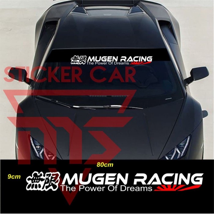 Jual STIKER MUGEN STICKER MUGEN RACING KACA MOBIL UNIVERSAL - Putih ...