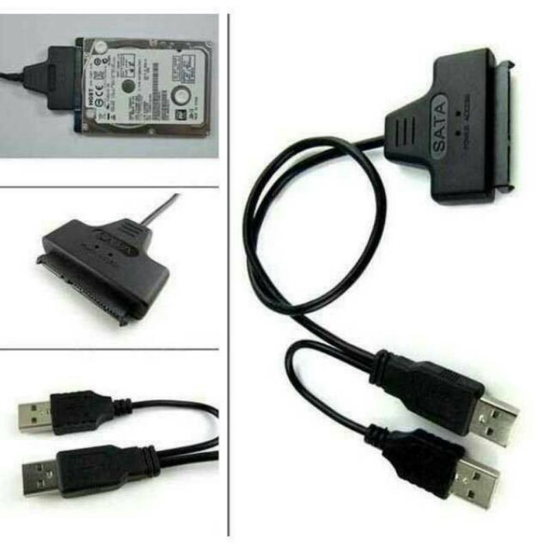 Jual Cable/Kabel SATA to USB 2.0 / SATA ke USB2.0 HDD SSD Adapter ...