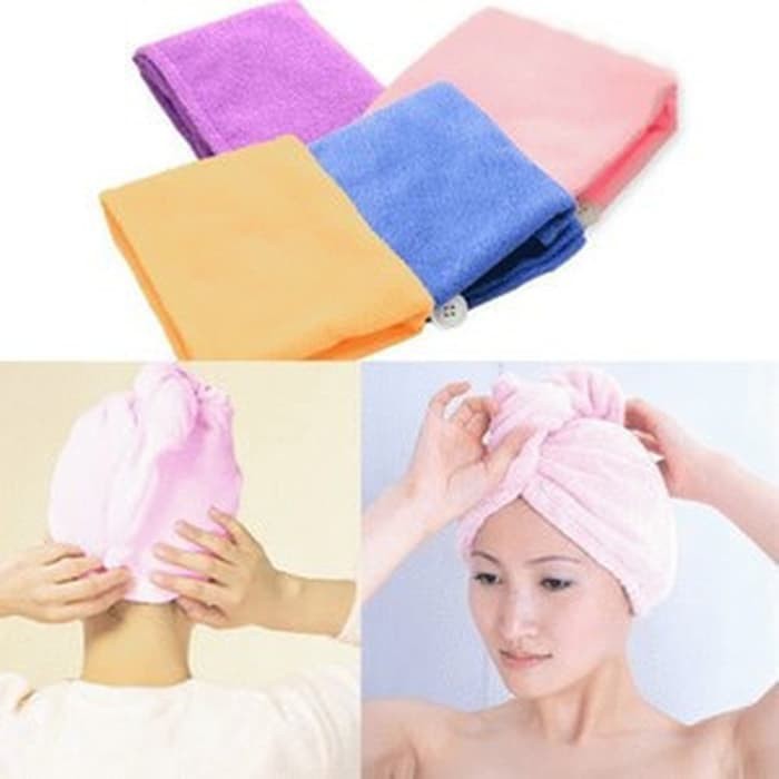 Jual Hair Wrap Magic Towel Handuk Topi Ajaib Bungkus Rambut Serap Air ...