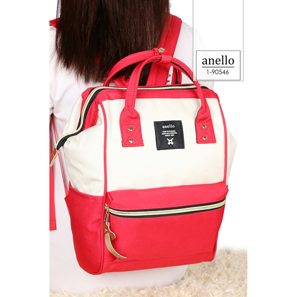 Jual Anello Unisex Handle Backpack Men & lady Polyster Canvas (1-90546 ...
