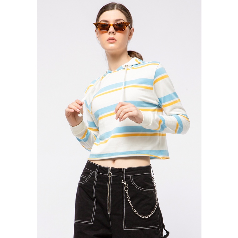 Jual COLORBOX Stripe Hoodie Sweatshirt | Shopee Indonesia