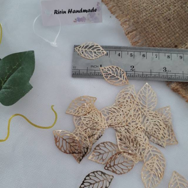 Jual Plat daun gold (50pcs) | Shopee Indonesia