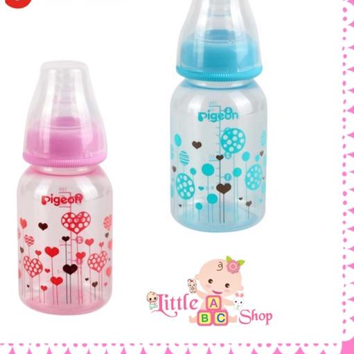 Jual Pigeon Botol PP Clear Botol Susu with Slim Neck Type Nipple ...