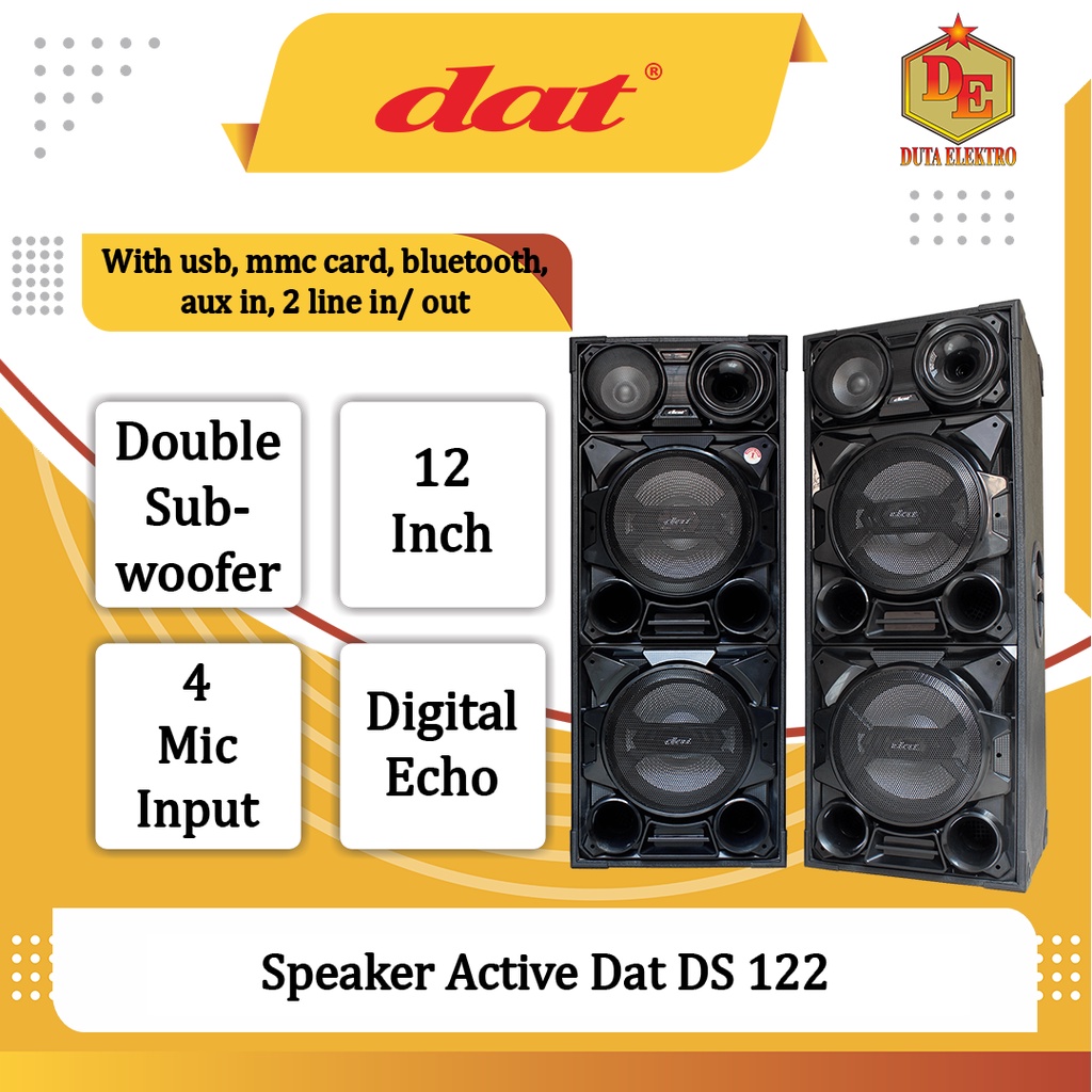 Jual Speaker Active Dat DS 122 Double Subwoofer | Shopee Indonesia