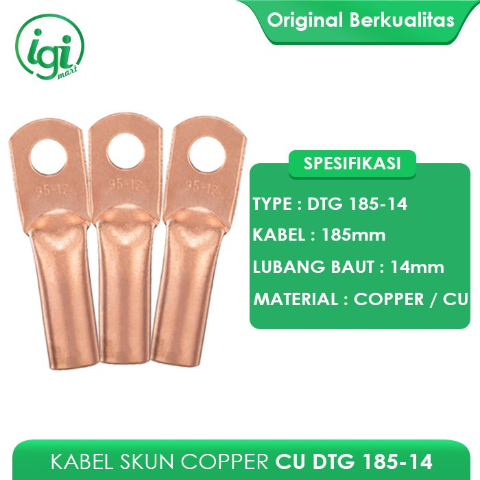 Jual KABEL SKUN TEMBAGA DTG-185 / CABLE SKUN COPPER CU LONG NECK DTG 185 | Shopee Indonesia