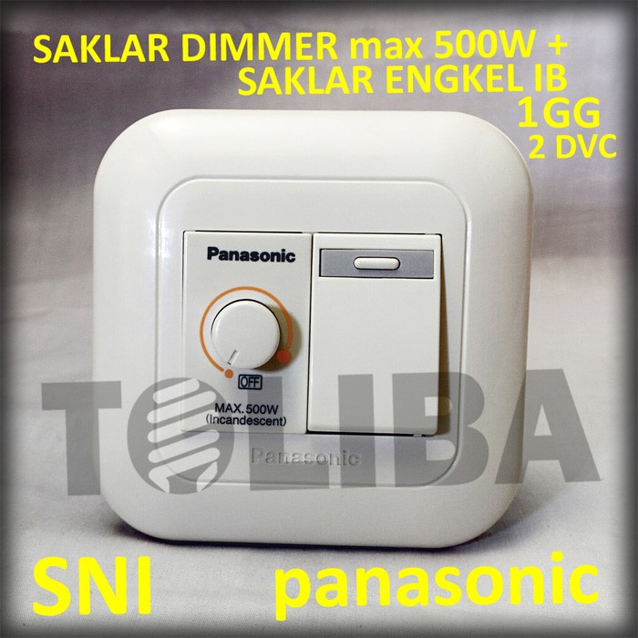 Jual saklar engkel + saklar dimmer panasonic 500w SNI / saklar peredup ...