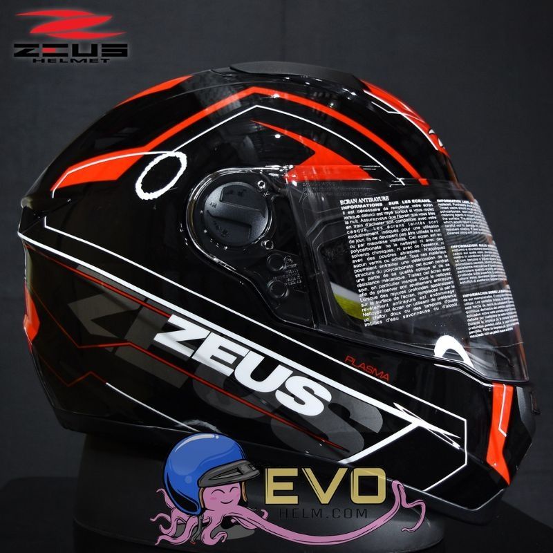 Jual HELM ZEUS FULL FACE BLACK AL5 BLUE - FREE SMOKE VISOR ZEUS ...