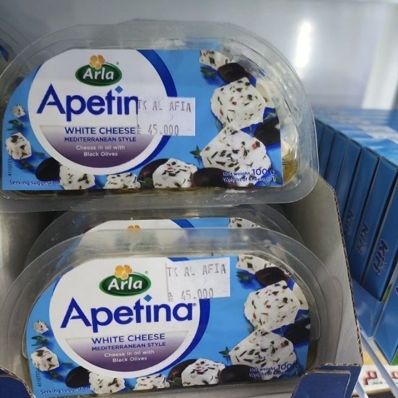 Jual Apetina White Cheese in oil with Black Olives Arla 100gram ...