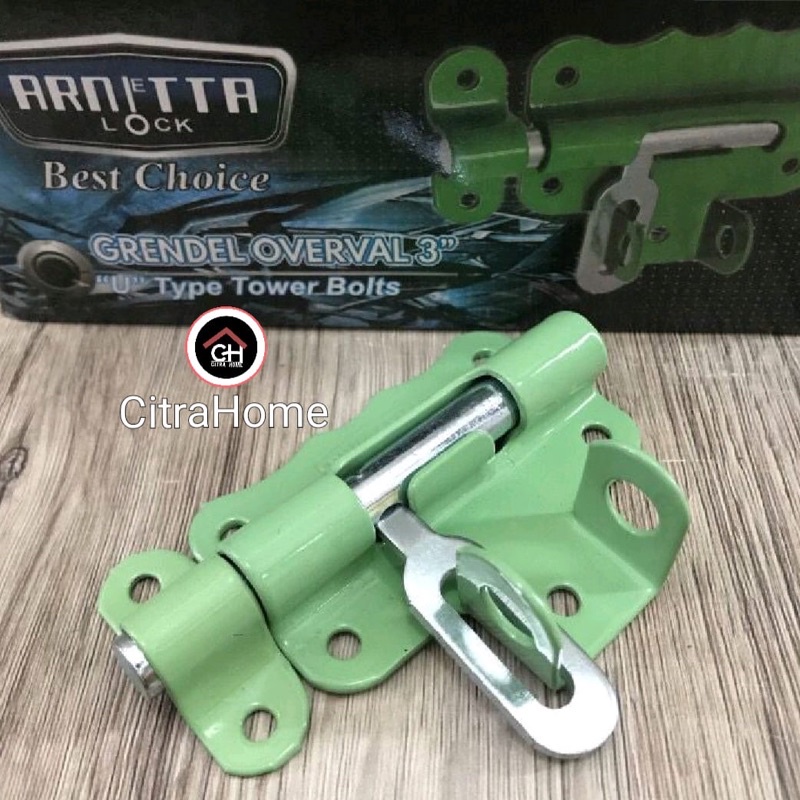 Jual Grendel Overpal overval Hijau 3” Arnetta TEBAL | Shopee Indonesia