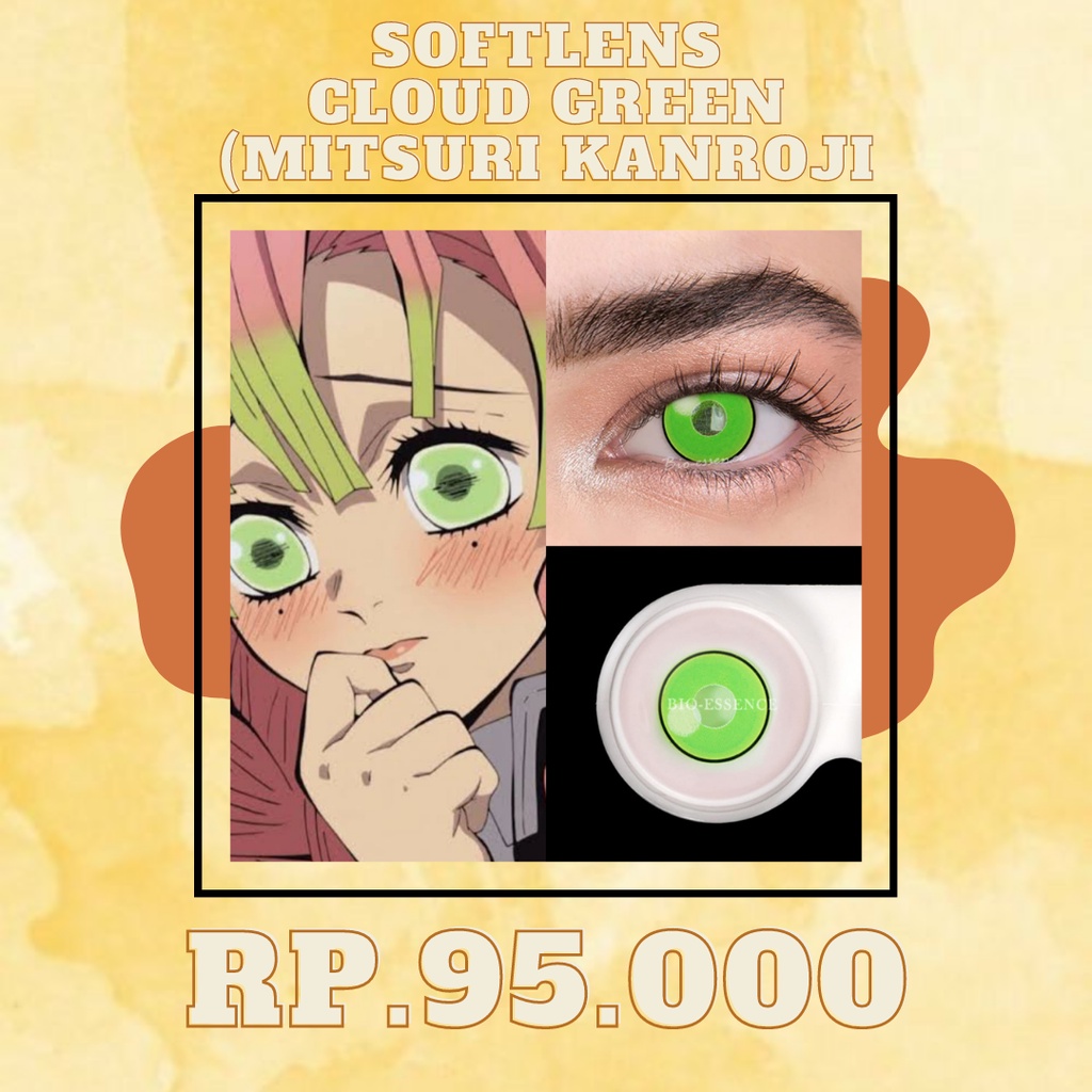 Jual Softlens Contact lense cloud green hijau Kanroji Mitsuri Kimetsu ...