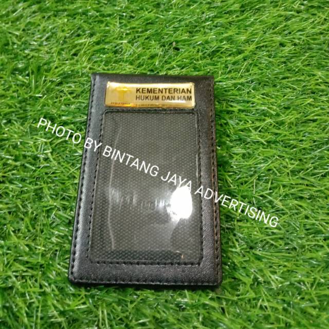 Jual ID CARD SAKU HITAM DOFF 2 SLOT CARD LOGO KEMENTERIAN HUKUM DAN HAM ...