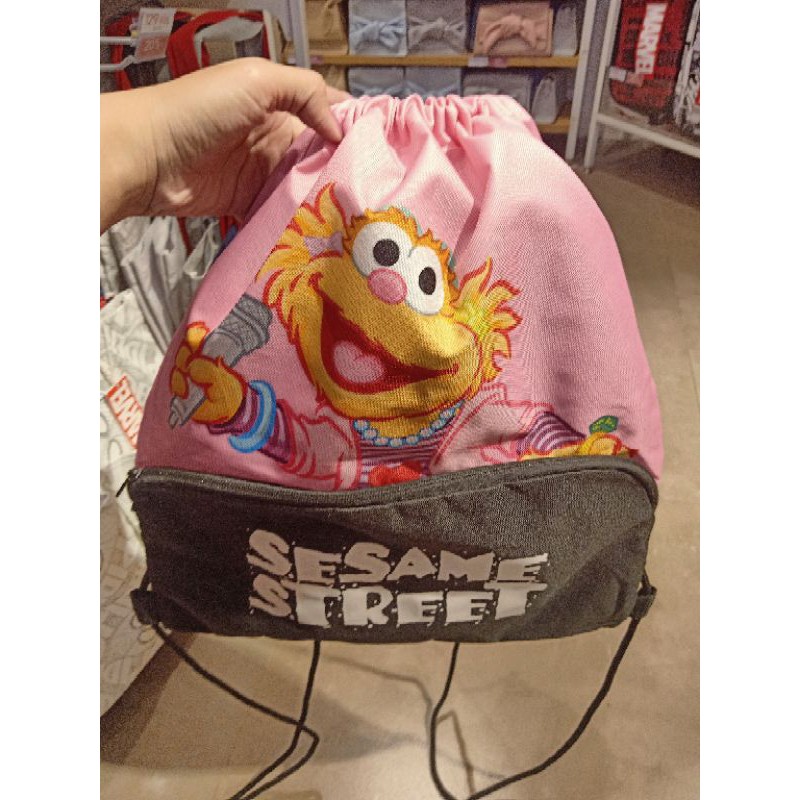 Jual Miniso Sesame street drawstring bag tas serut elmo tas ransel ...