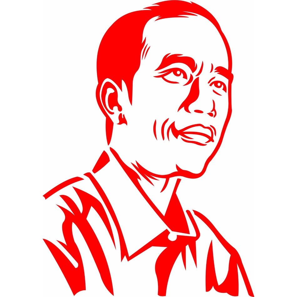 Jual Stiker cutting sketsa wajah jokowi | Shopee Indonesia