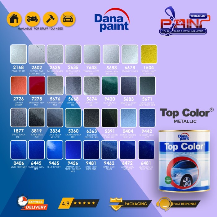 Jual Top Color Metallic Warna Standar All Colour - Cat Duco Mobil ...