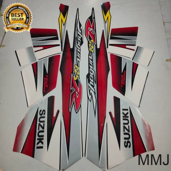 Jual Sticker striping suzuki shogun 125 r 2005 2006 hitam merah ...
