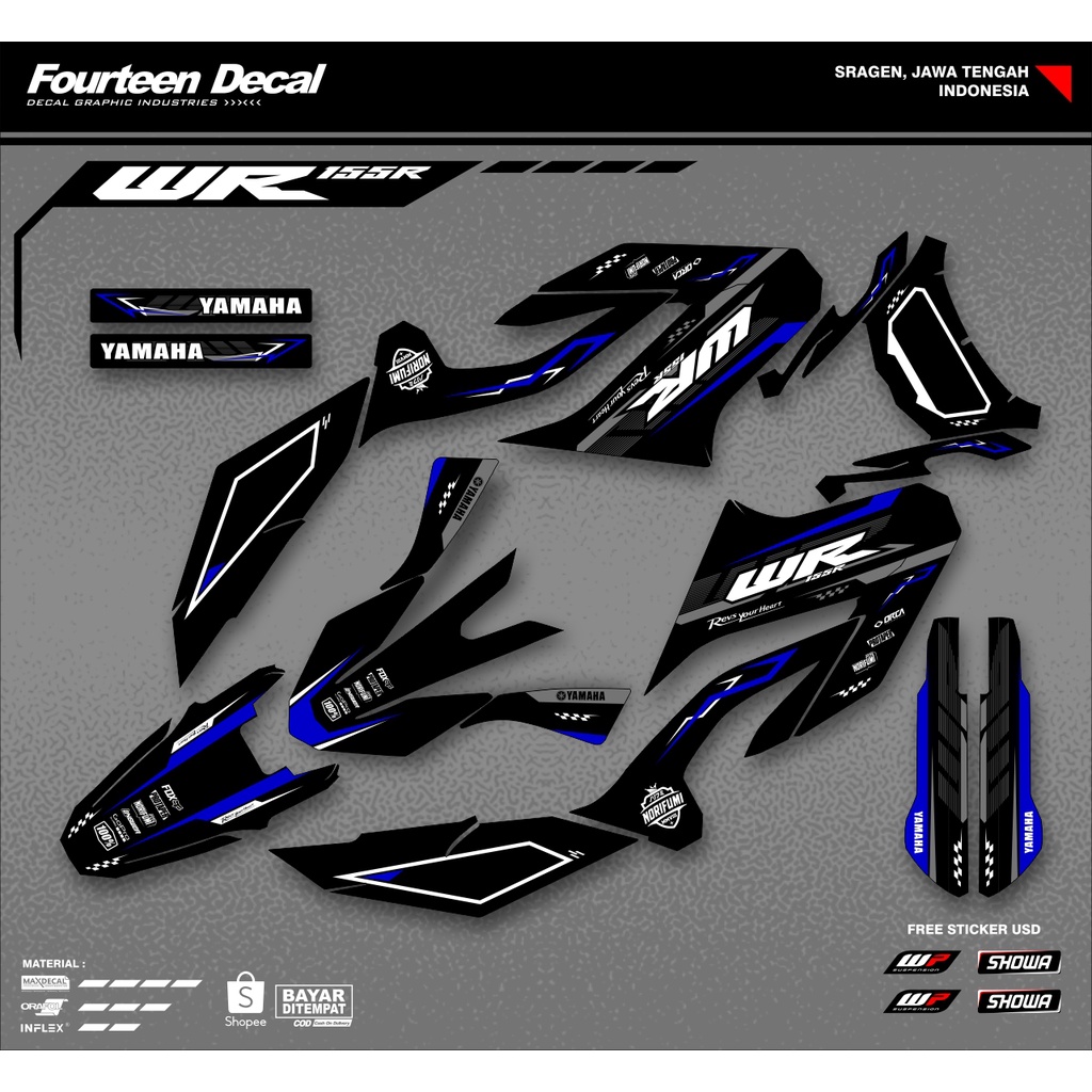 Jual DECAL WR 155 - stiker dekal motor yamaha wr 155 16 | Shopee Indonesia