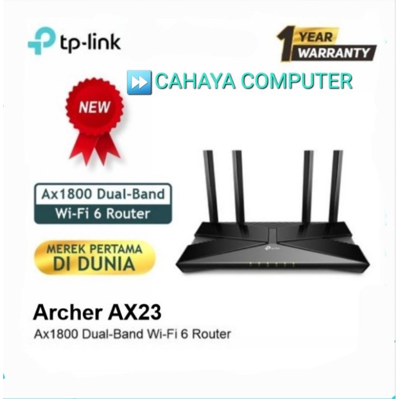 Jual TP-LINK ARCHER AX23 AX1800 DUAL-BAND WI-FI 6 ROUTER NEW | Shopee ...