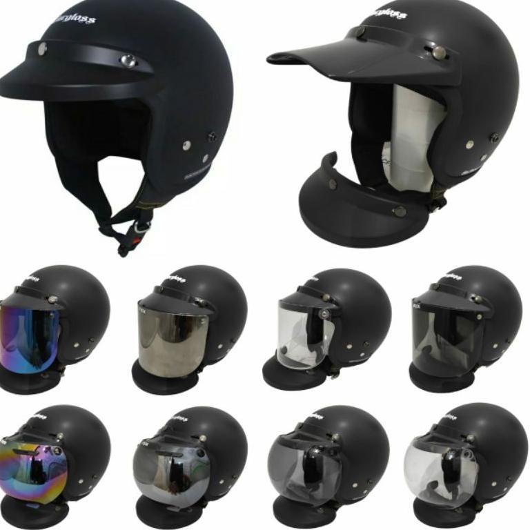 Jual Helm Cargloss Retro Hitam Doff 9H4 | Shopee Indonesia