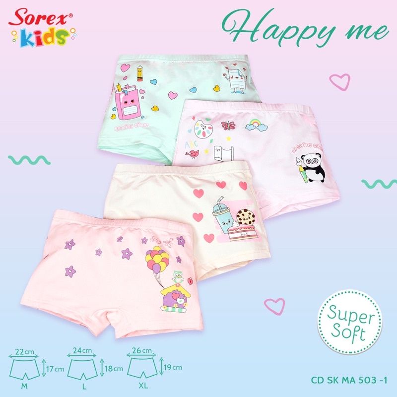 Jual Celana Dalam Boxer Anak Perempuan Sorex Kids | Shopee Indonesia