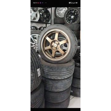 Jual velg mobil second te37 ring 16 pcd 4x100 buat jazz yaris twincam Agya Ayla brio | Shopee ...