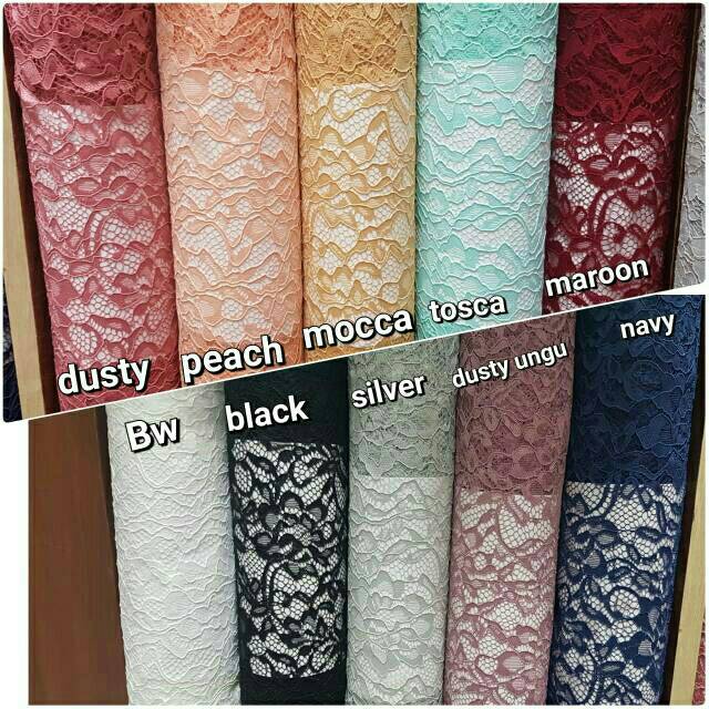 Jual Kain Brokat. Kain Brokat non gliter. Kain Brukat Polos. Bahan ...