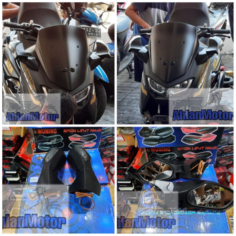 Jual Spion Nmax Lipat + lampu Sen plastik Abs Spion motor Nmax isi 2pcs ...