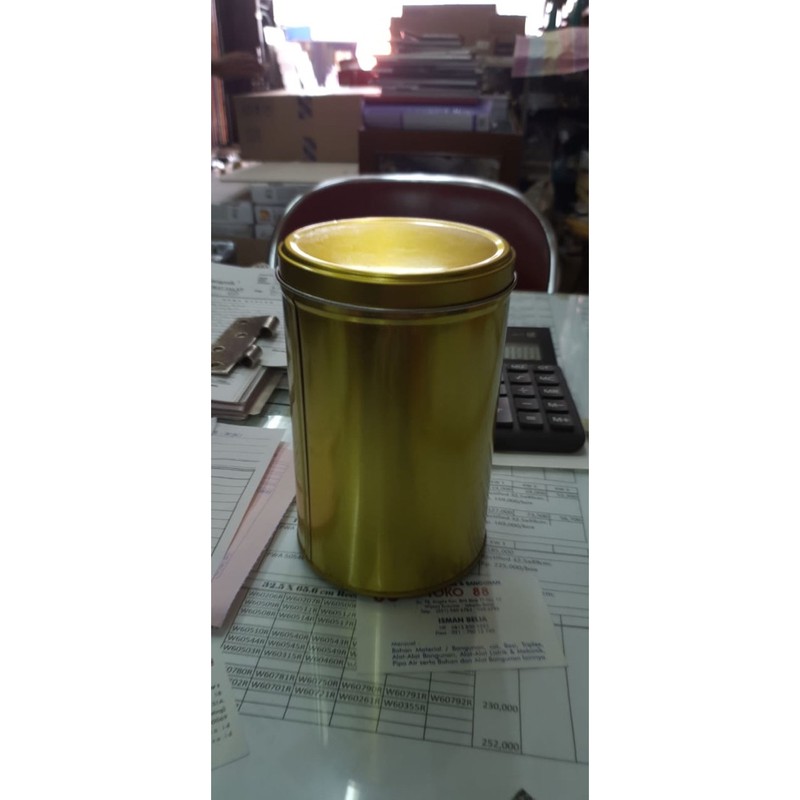 Jual kaleng bulat gold uk 10x15 | Shopee Indonesia