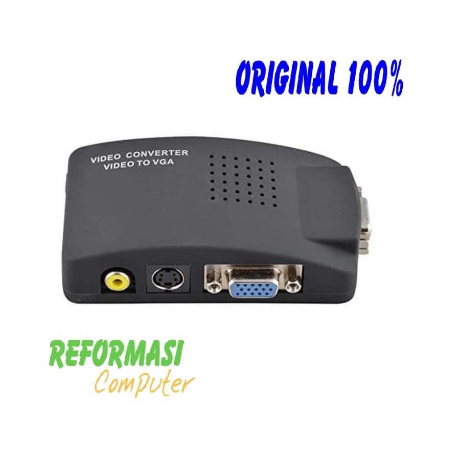 Jual CONVERTER VIDEO TO VGA / AV TO VGA / RCA TO VGA | Shopee Indonesia
