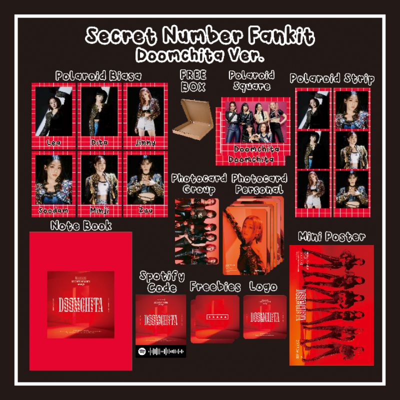 Jual K-POP SECRET NUMBER DOOMCHITA VER. MINI FANKIT / FANKIT SECRET ...