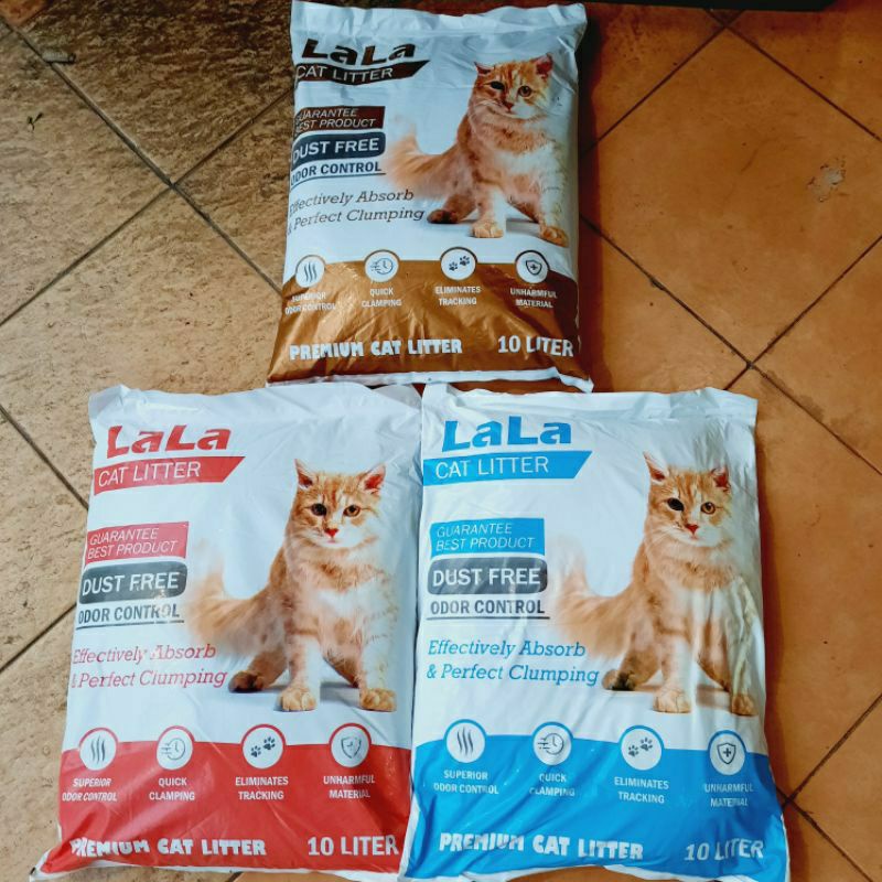 Jual LALA CAT LITTER CAT LITTER PASIR KUCING LALA gumpal wangi tidak ...