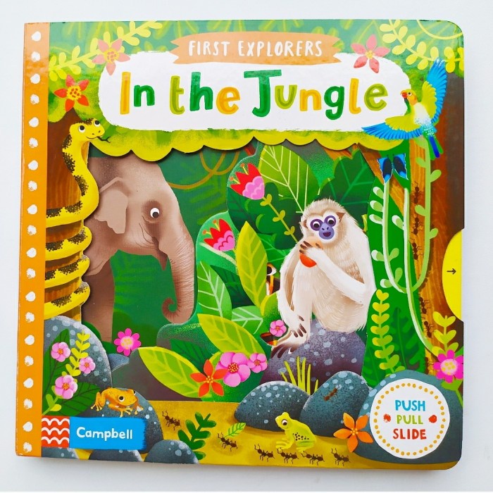 Jual Campbell First Explorers In the Jungle (Push Pull Slide Board Book ...