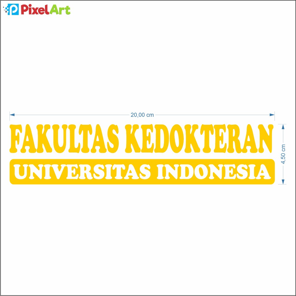 Jual STIKER CUTTING FAKULTAS KEDOKTERAN UNIVERSITAS INDONESIA STICKER ...
