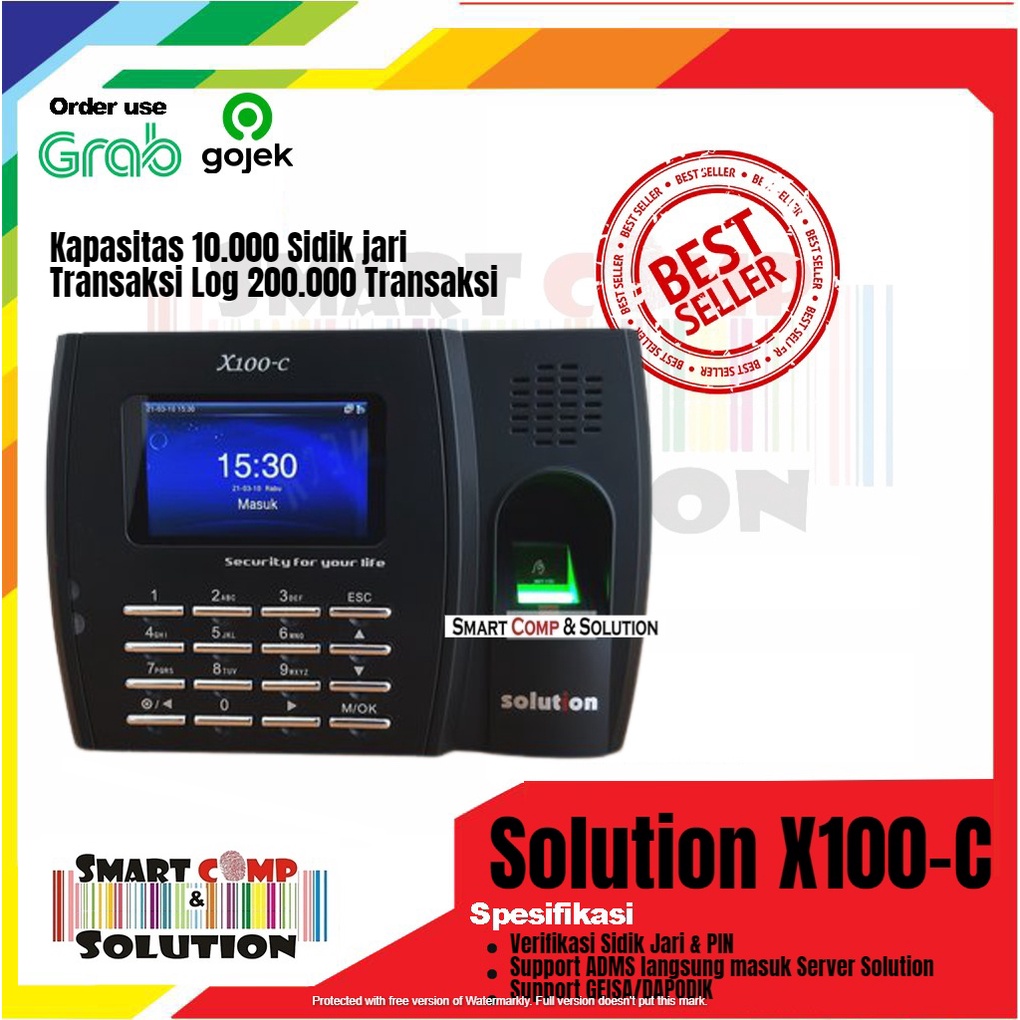 Jual Fingerpint Solution X100C Flash ADMS | Shopee Indonesia